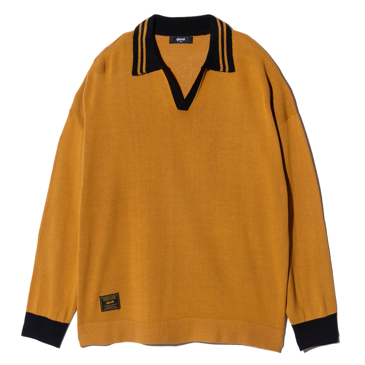 GB0125/KNT08 : Line Skipper Collar Knit / ラインスキッパーカラーニット – glamb Online ...