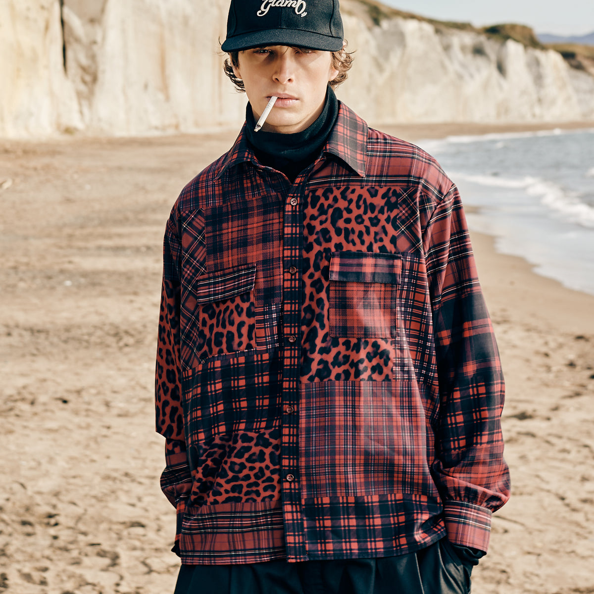 GB0126/SH10 : Patchwork Print Shirt / パッチワークプリントシャツ & glamb Online ...